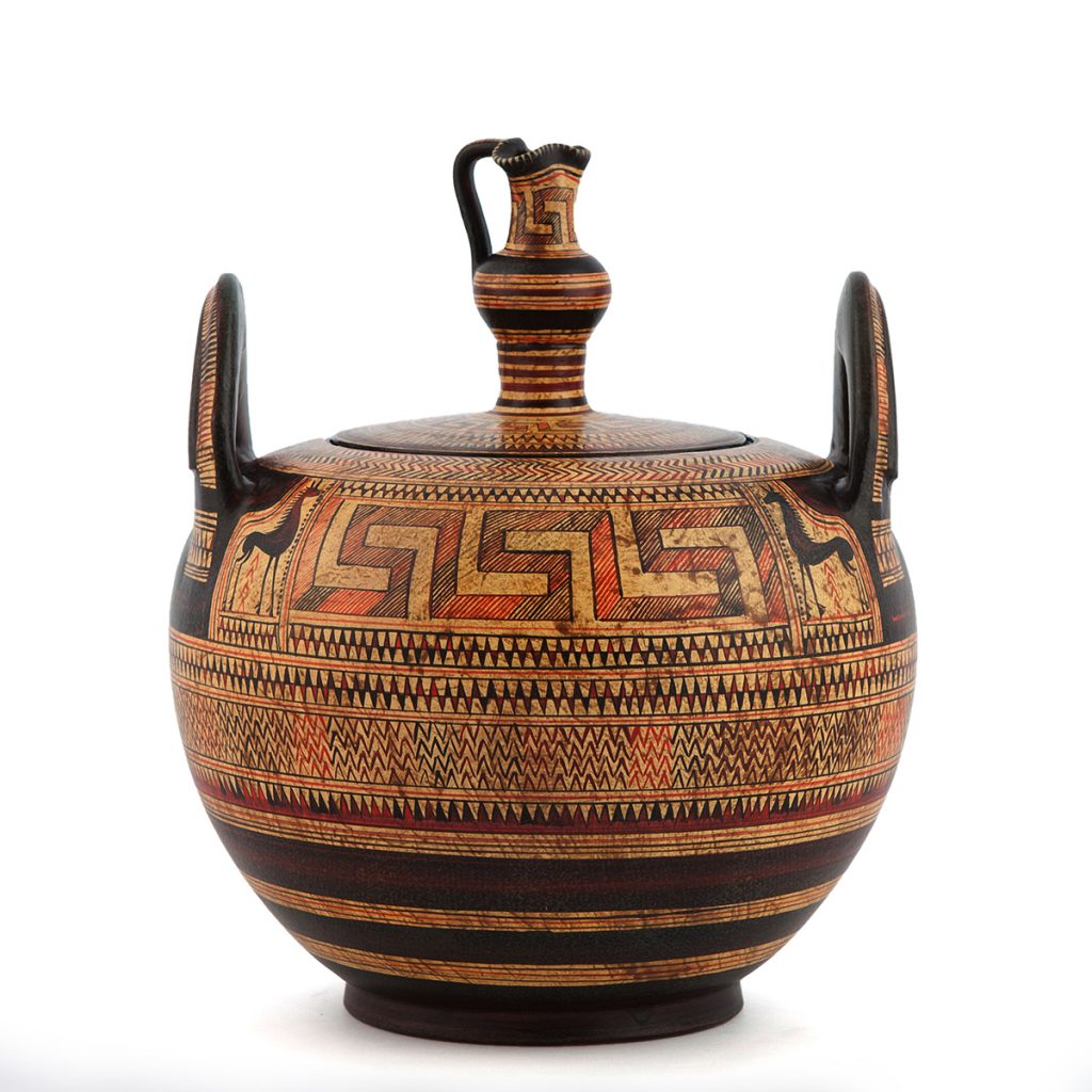 Ancient Greek Pyxis with a handle - GreekArt