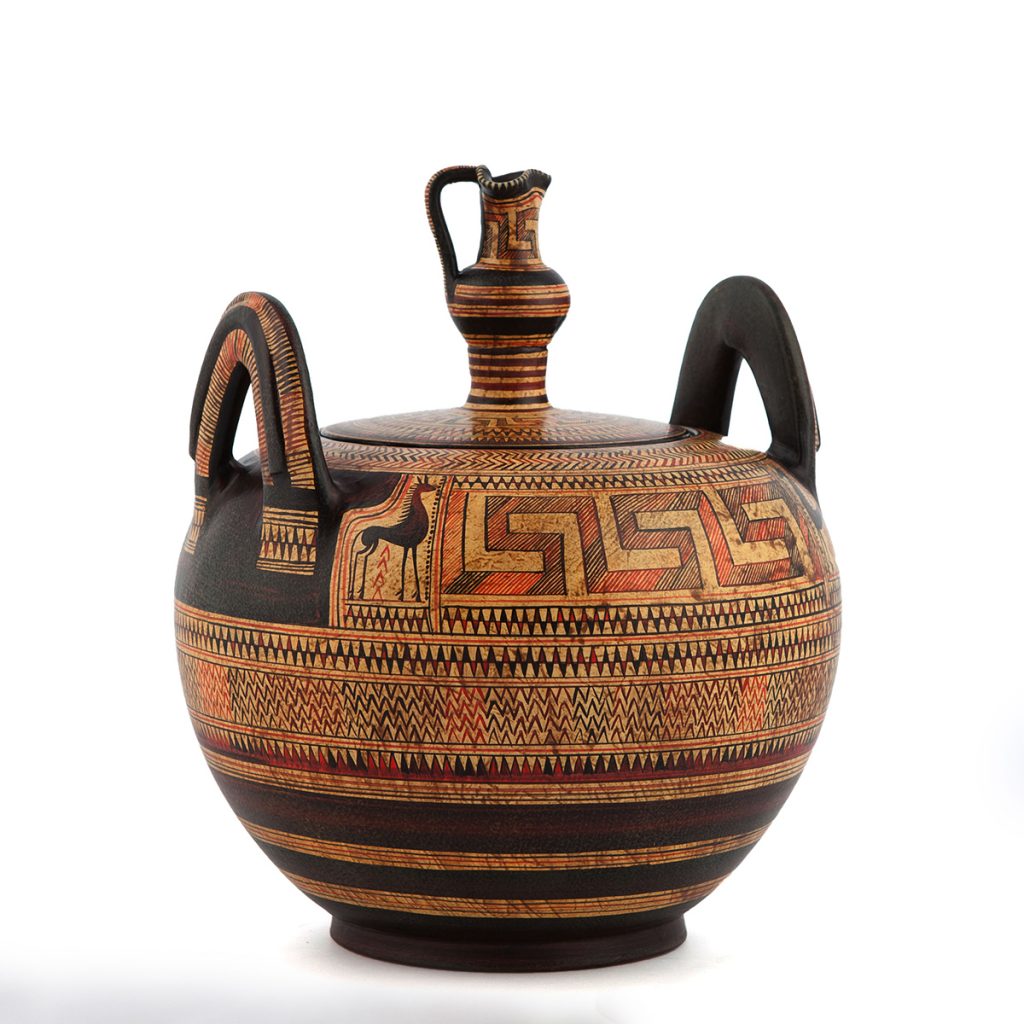 Ancient Greek Pyxis with a handle - GreekArt